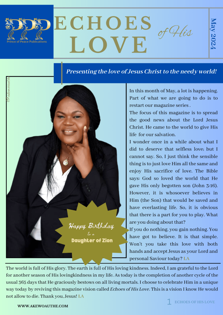 Echoes of His Love – IYABODE OMOLARA AKEWO NWABUEZE